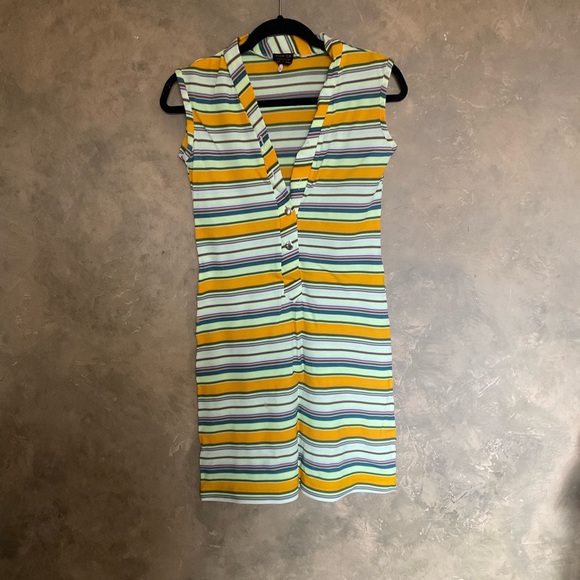 Vintage | Dresses | Vintage 6s 70s Bright Stripe Mini Dress | Poshmark